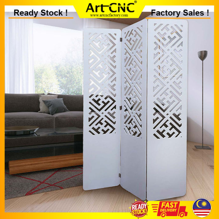💜Elegant Series 2 or 3 Panel Partition MDF/Folding Screen/Room Divider ...