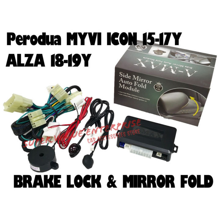 PERODUA MYVI ICON, ALZA 2018-2019 7in1 Auto Fold Mirror Module, Double ...