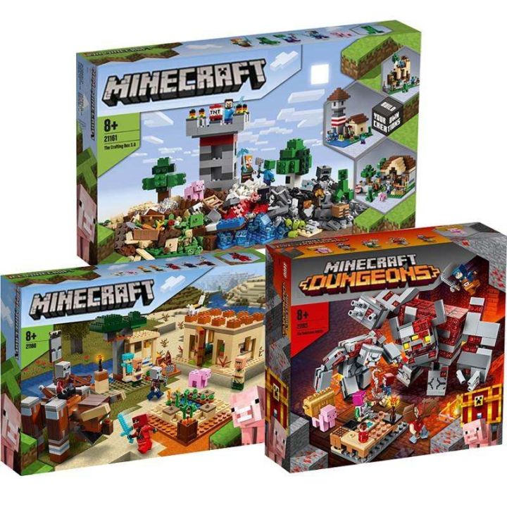 Minecraft 21161 Build boxes 21163 Battle of Redstone 21160 Disaster ...