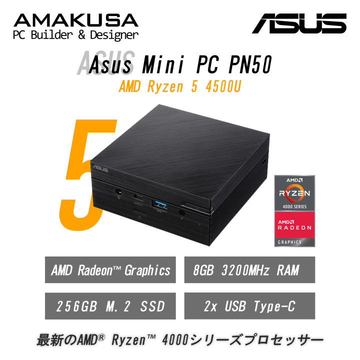 ASUS MINI PC PN50 Ryzen 5 4500U 8GB 3200MHz 256GB M.2 SSD Radeon ...