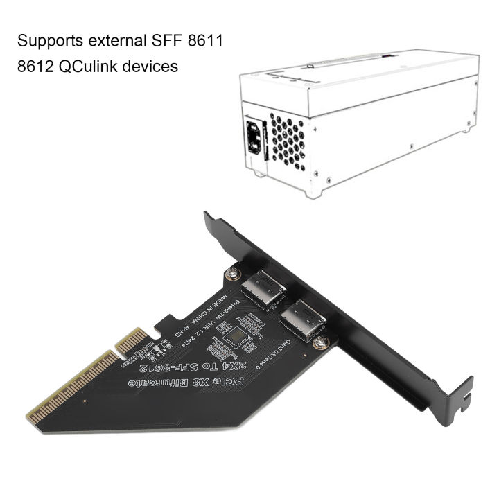 PCIe 4.0 X8 to Oculink Card 128 GTs High Speed Data Transfer External ...