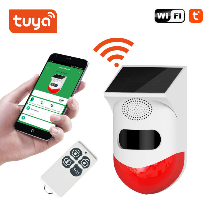 Tuya Smart WiFi Solar Powered Wireless Infrared Motion Sensor Detector ...