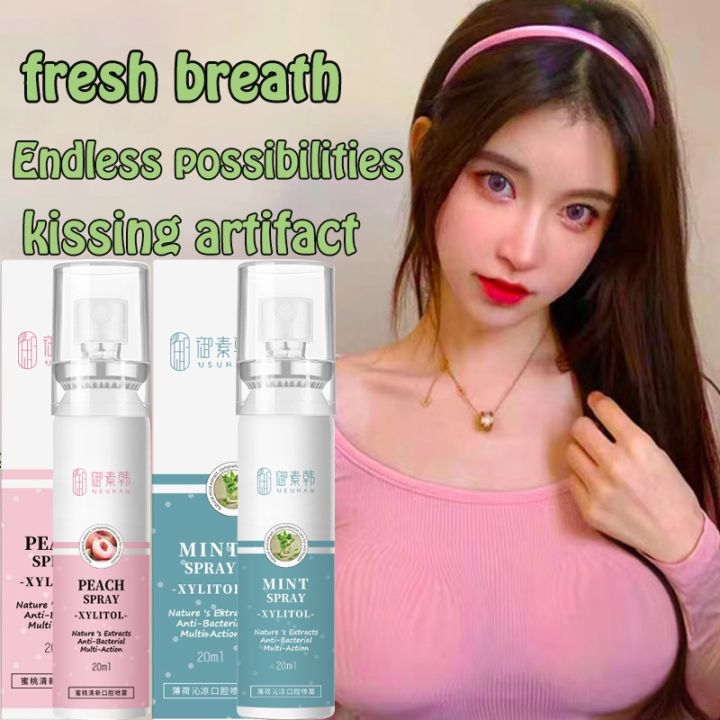 Freshener Lasting Portable Breath Spray Mouth Spray Breath Spray Oral Spray Peach Mint | Lazada PH