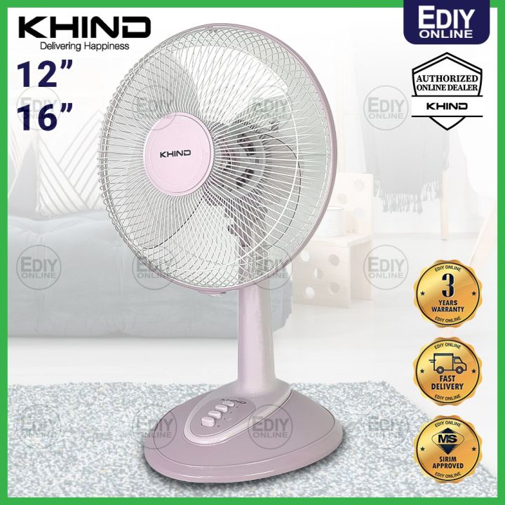 SIRIM KHIND Mistral TABLE DESK FAN 12 16 Inch KIPAS MEJA PENDEK DUDUK ...