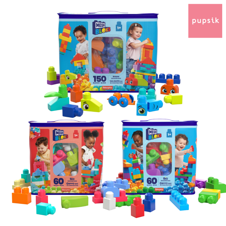 Mega Bloks First Builders Big Building Bag/Bigger Bulk Bag - 60/150pcs ...