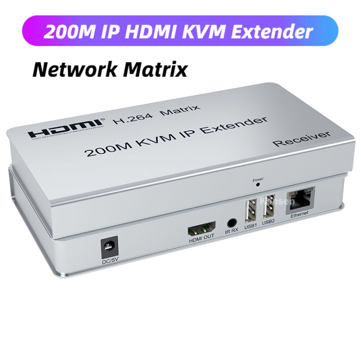 200m IP HDMI KVM Extender Network Matrix Via Rj45 Cat6 Ethernet Cable ...