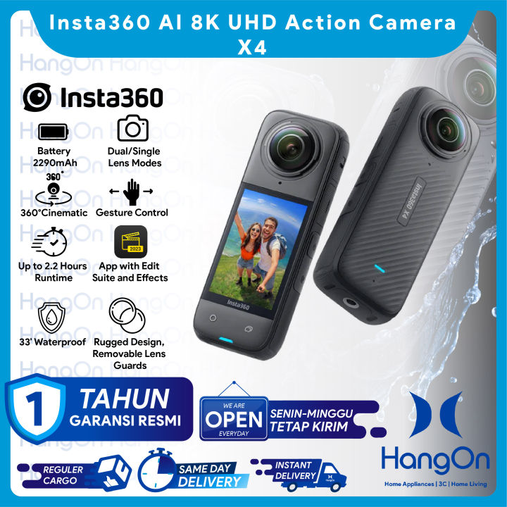Insta360 X4 AI 8K UHD Action Camera Insta 360 X 4 Waterproof 360° | Lazada Indonesia