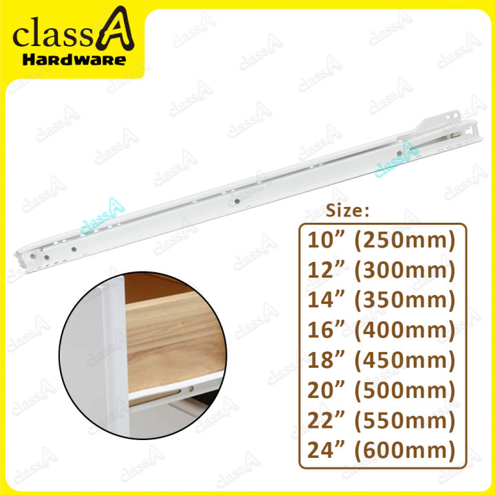 ClassAHW Cabinet White Drawer Slide Roller Runner Wheel Rail Open ...
