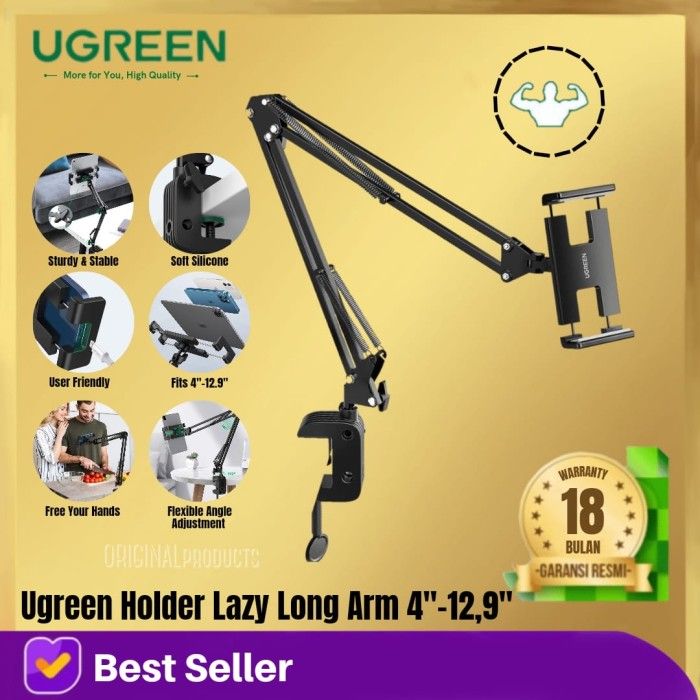 Ugreen Lazy mount rotate long arm clamp holder tablet phone adjustable ...