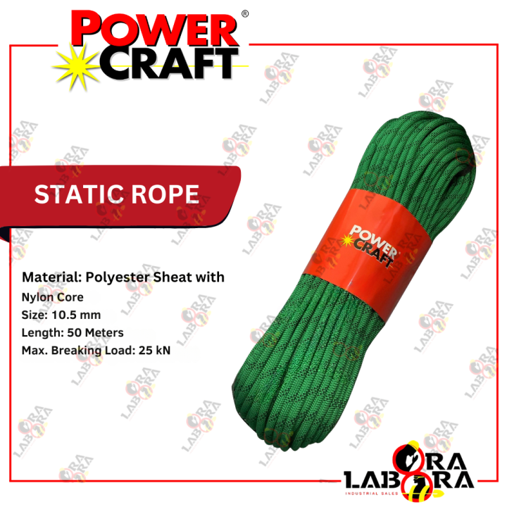 Powercraft Static Rope 10.5mm x 50M | Lazada PH