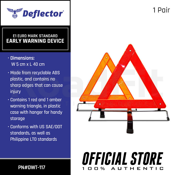 RoadFit Deflector E1 Euro Mark Standard, LTO Approved Early Warning ...