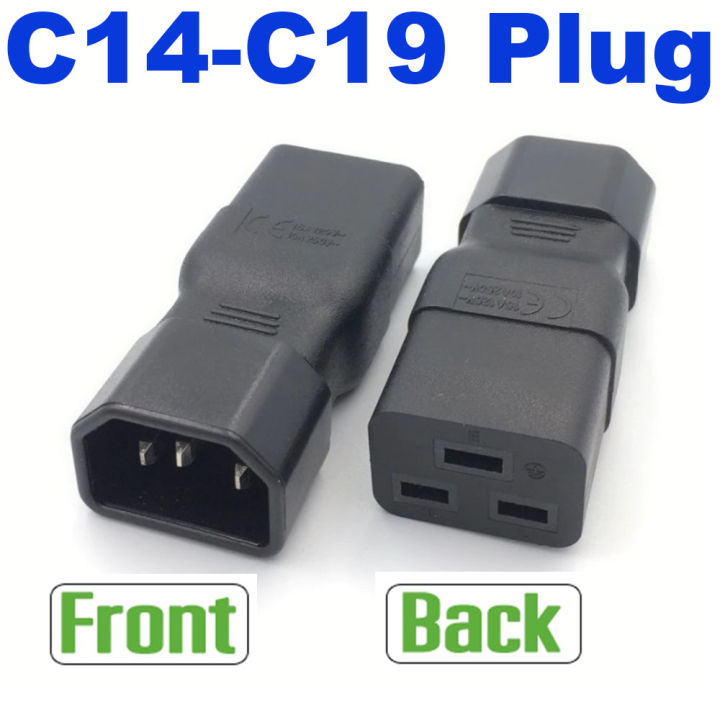 Adapter แปลงหัวเสียบ AC Universal IEC320 C14 to C19 Convert Connector UPS PDU Male to Female US ...