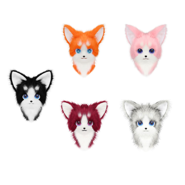 cod Animal Furry Fursuit Head Mask Plush Cat Fox Mask Costume Props for ...