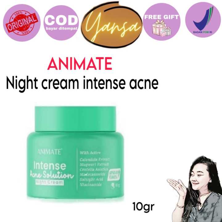 Animate Intense Acne Solution Night Cream 10 gr | Lazada Indonesia