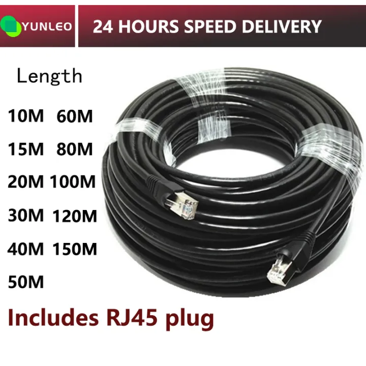 10M-150M Cat6 Outdoor Lan Cable RJ45 CAT6 Ethernet Jumper Gigabit Cable ...