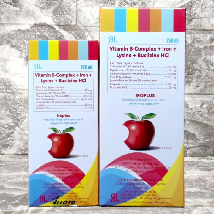 IROPLUS (Vitamin B-Complex + iron + Lysine + Buc;lizine HCI) 120mL ...