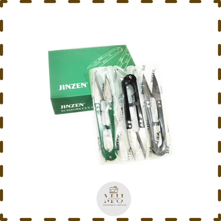 (1ชิ้น / 6ชิ้น) กรรไกรตัดด้าย ด้ามสี(JINZEN) กรรไกรก้ามปู กรรไกรตัดขี้ ...