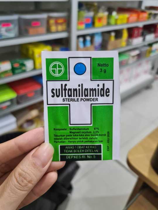 SULFANILAMIDE OBAT KORENG SACHET 1 PCS OBAT LUKA LUAR TABUR / LUKA ...
