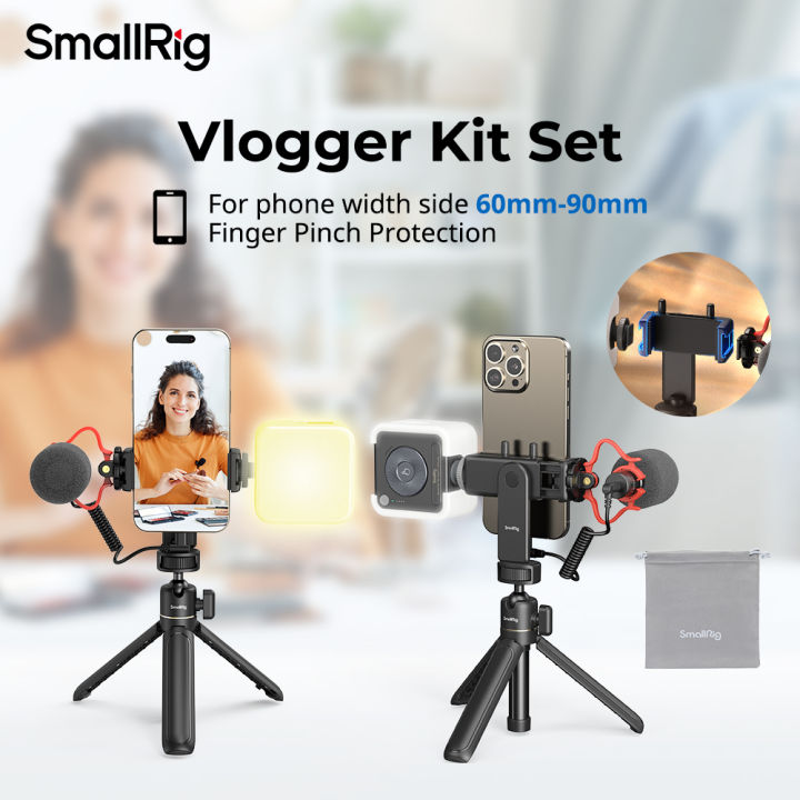 SmallRig Vlogger Kit Set Phone Tripod Stand with LED Video Light ...