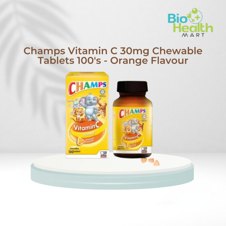 Champs Vitamin C 30mg Chewable Tablets 100's - Orange Flavour | Lazada