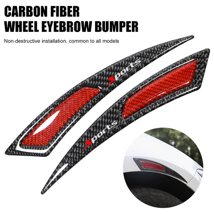 1 Pair Universal Car Sticker Front Fender Stripe Guard Tire Eyebrow ...