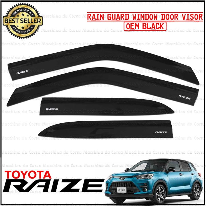 Toyota Raize 2023-2024 OEM Type Rain Guard Window Visor (Black) | Lazada PH