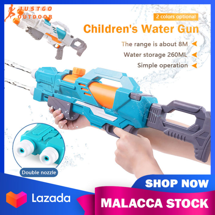 Powerful Water Gun Toy Giant Size Dual Nozzle Water Blaster Shooter ...
