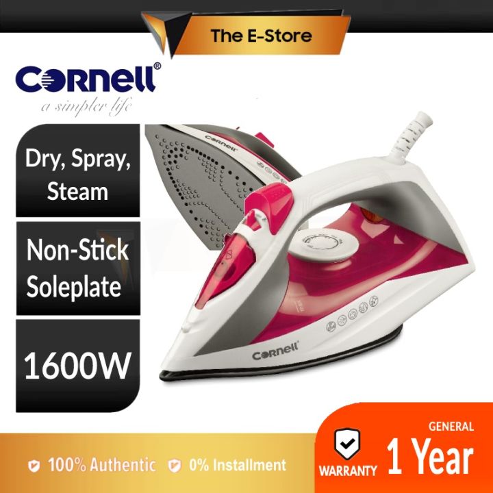 Cornell Steam Iron with Non-Stick Soleplate 1300W/1600W Auto Off | CSI ...