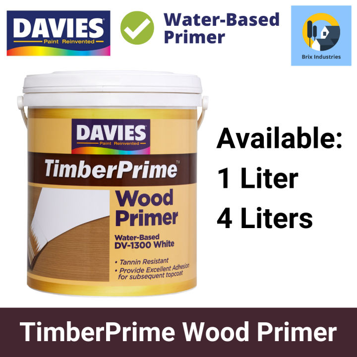 Davies TimberPrime Waterbased Wood Primer 1 Liter and 4 Liters (Gallon ...