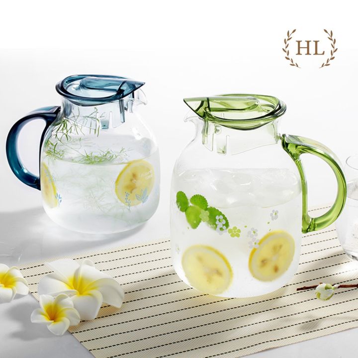 Bình đựng nước thuỷ tinh LiLac 1.5 - 2 Lít - Chịu nhiệt - Hoa Văn cao ...