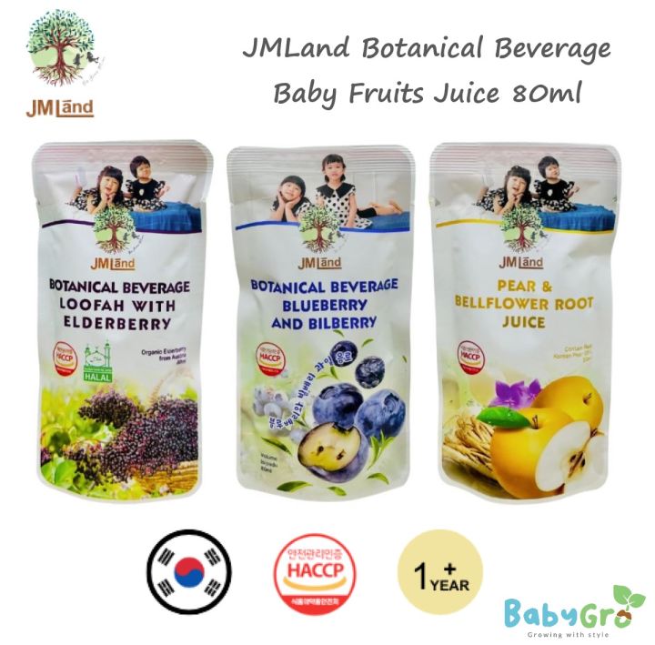 JMLand Botanical Beverage Baby Fruits Juice 80ml | Lazada