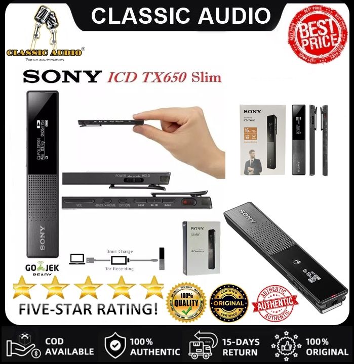 CLASSIC AUDIO SONY ICD-TX650 STEREO IC RECORDER (ORIGINAL) | Lazada PH