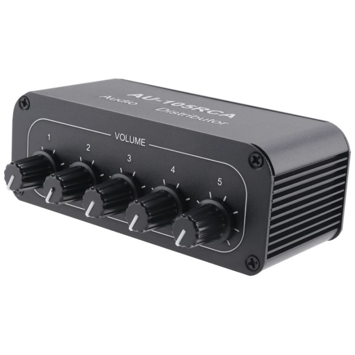 【US1】-Stereo Audio Mixer 1 Input 5 Output Multi-Channel Audio Source ...