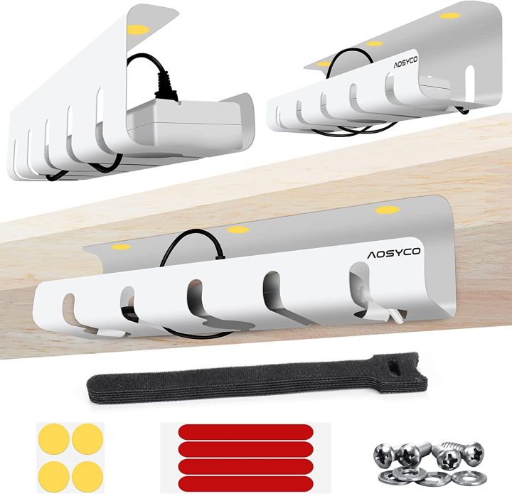 Under Desk Cable Management Tray, Alloy Steel, Perfect for Standing ...