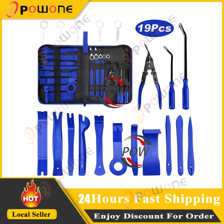 19pcs Panel Removal Tool Kit Auto Car Stereo Radio Pry Tools Door Clip ...