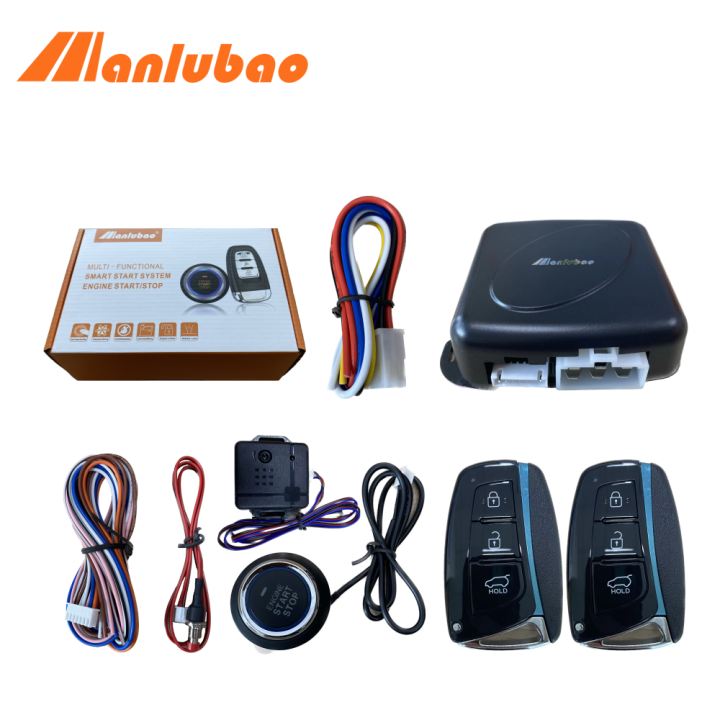 Manlubao C4-B 12V Universal Push Start /Stop Alarm with Car Alarm ...