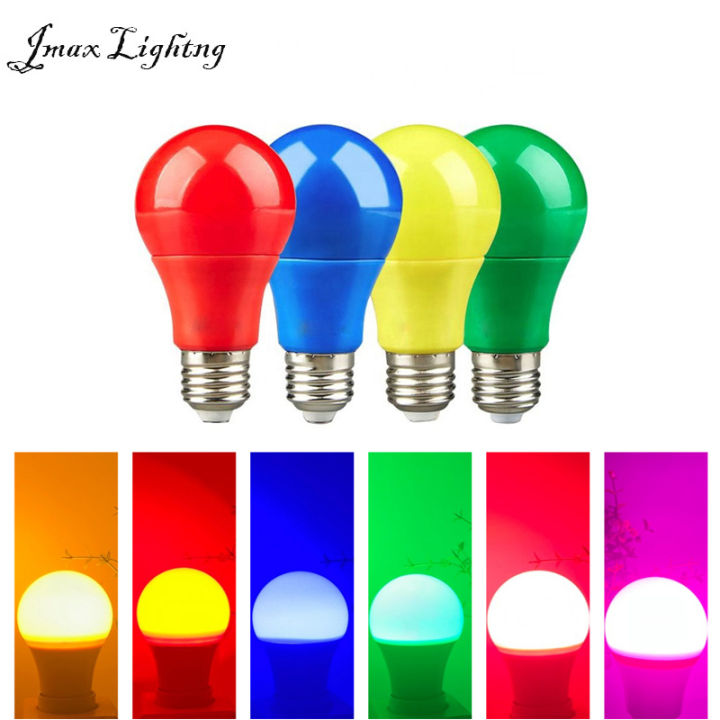 Jmax E27 Colorful Globe Light Bulb Led Bar Light Christmas Lights 5W 7W ...