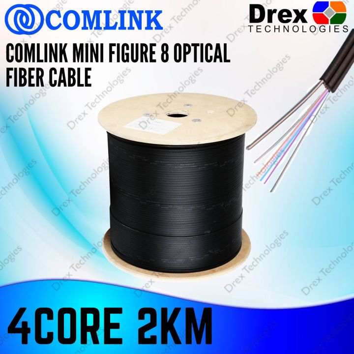 4Core 2KM Comlink Mini Figure 8 Fiber Optic Cable Singlemode Outdoor ...