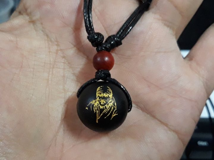 20mm Penawar Hitam Bead Pendant with Shirdi Baba Engraving | Lazada