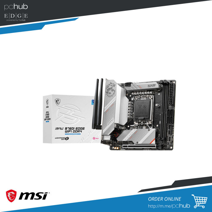 PChub | MSI MPG B760I Edge WiFi DDR4, LGA1700, ITX, 2*ddr4 | Lazada PH