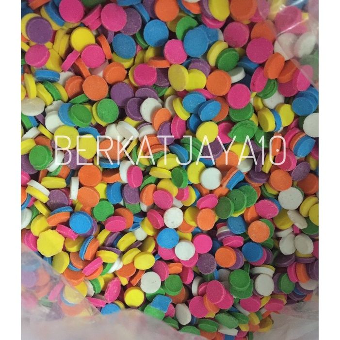 CONFETTI PERMEN GULA WARNA WARNI Model Bulat Spring Sprinkles 15 Gr ...