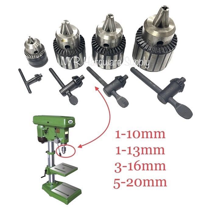 Key Type Drill Chuck 1-10mm 1-13mm 3-16mm 5-20mm Bench Drilling Machine ...