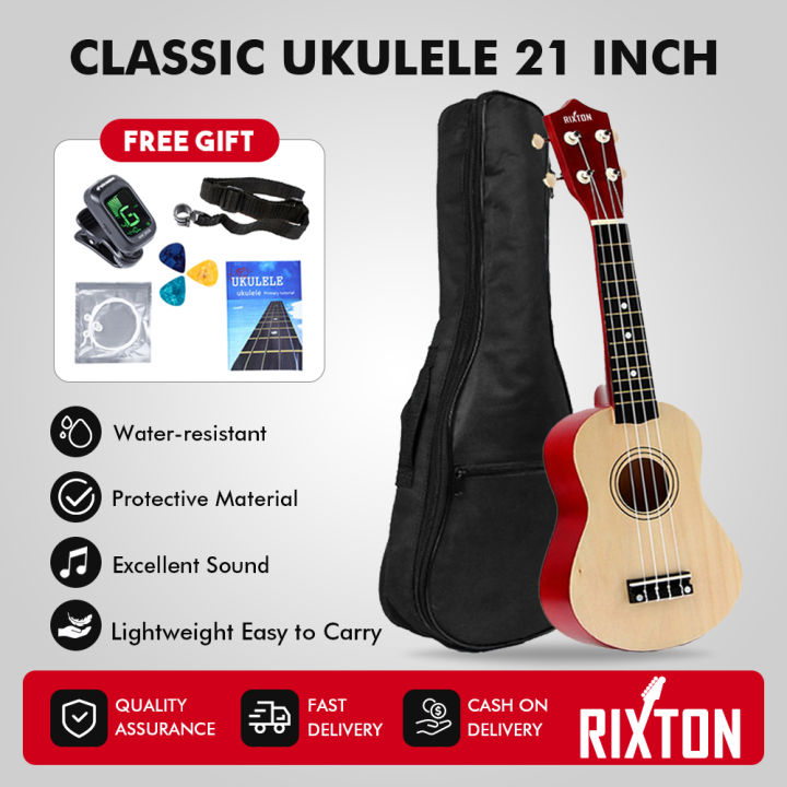RIXTON Ukulele Soprano 4 Strings Spruce Basswood Guitar Set Complete ...
