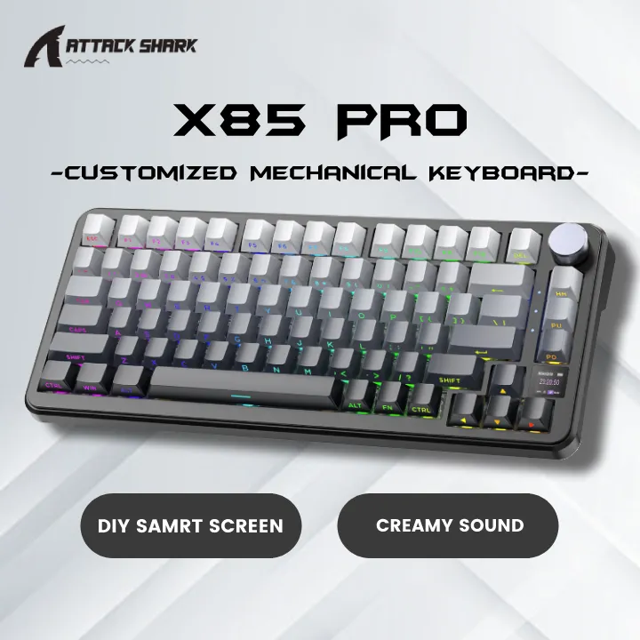 Attack Shark X85/X85 Pro Wireless Mechanical Keyboard 75% 80 Key RGB ...