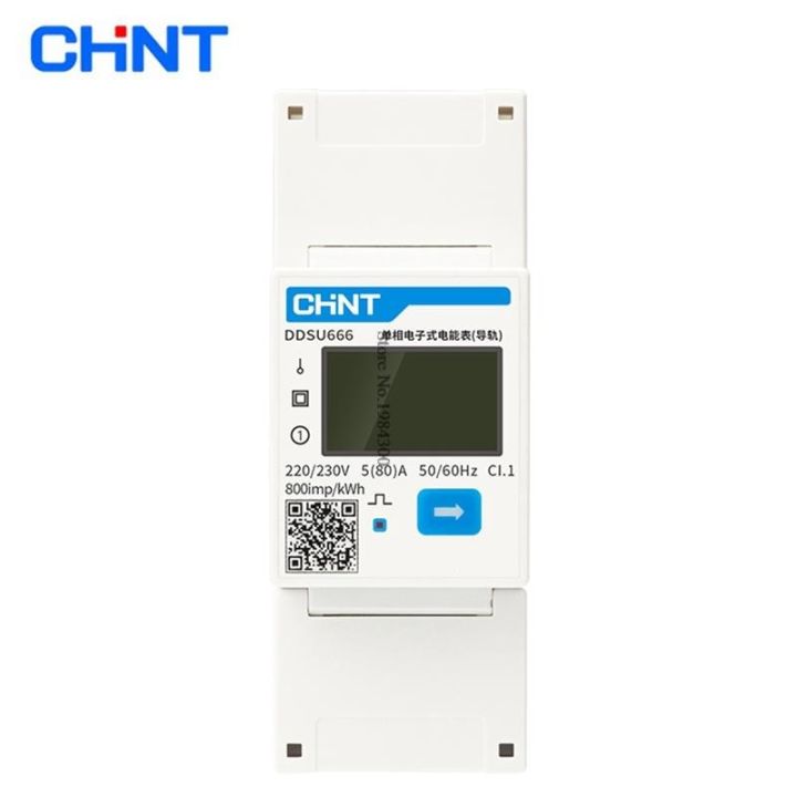 CHNT CHINT DDSU666 DTSU666 Single Phase DIN-Rail 80A 1.5(6)A RS485 Modbus DL/T Power Inverter ...
