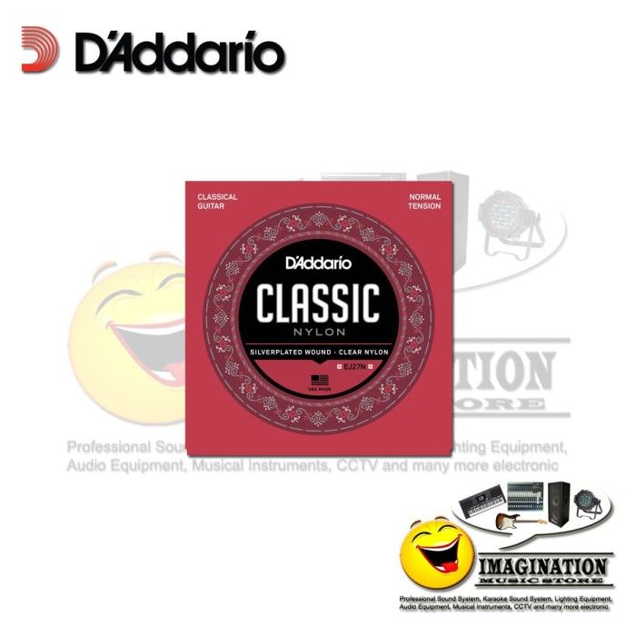D'Addario EJ27N Student Nylon Classical Guitar Strings, Normal Tension ...
