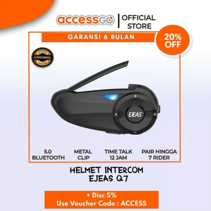EJEAS Q7 Bluetooth Radio FM Intercom Helm 7 Rider Helmet | Lazada Indonesia