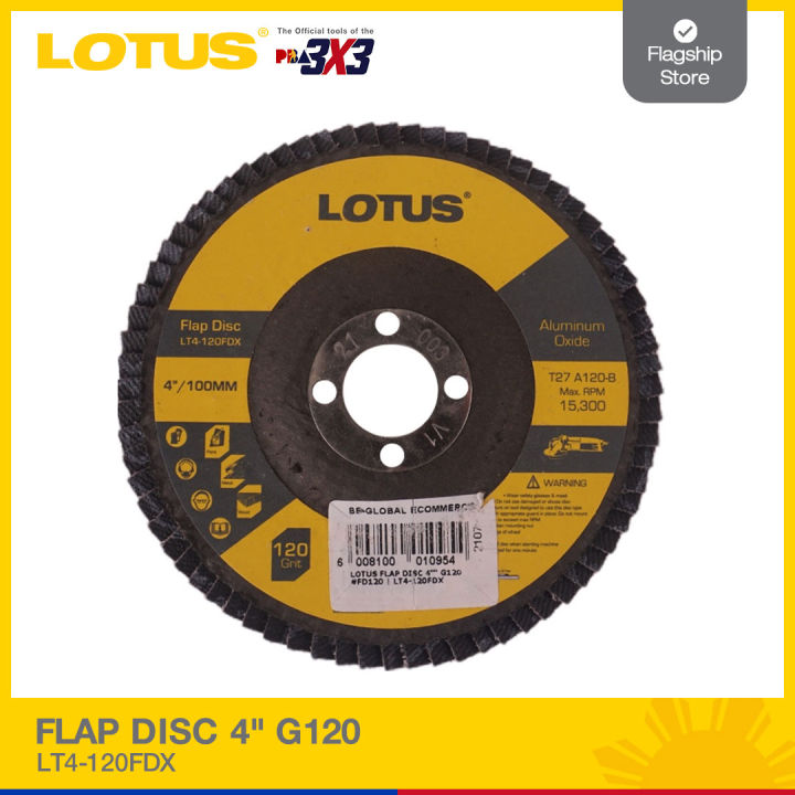 Lotus Flap Disc 4" G120 | LT4-120FDX - Power Tool Accessories | Lazada PH