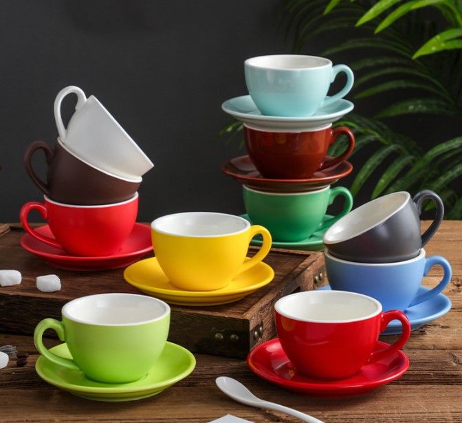 Coffee Latte Cup Set 300ml | Lazada