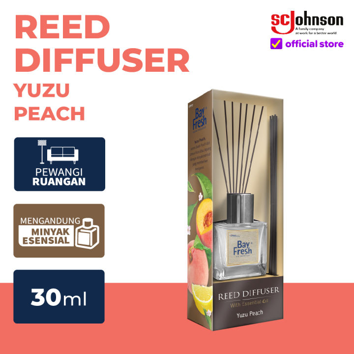 Bayfresh Reed Diffuser Regular Pengharum Ruangan Yuzu Peach | Lazada ...